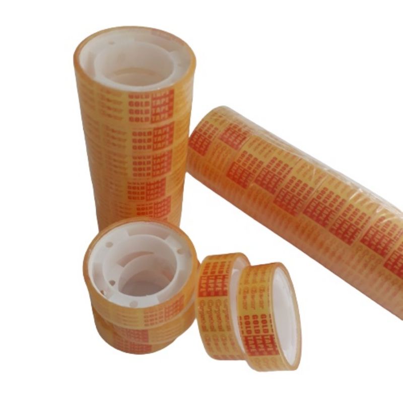 Jual selotip kecil gold tape selotip bening kecil isolasi gold tape ...