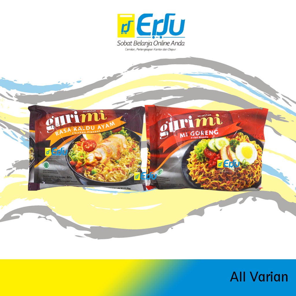 Jual VARIAN Gurimi Mie Instan Rasa Kaldu Ayam Kuah & Mie Goreng Halal ...