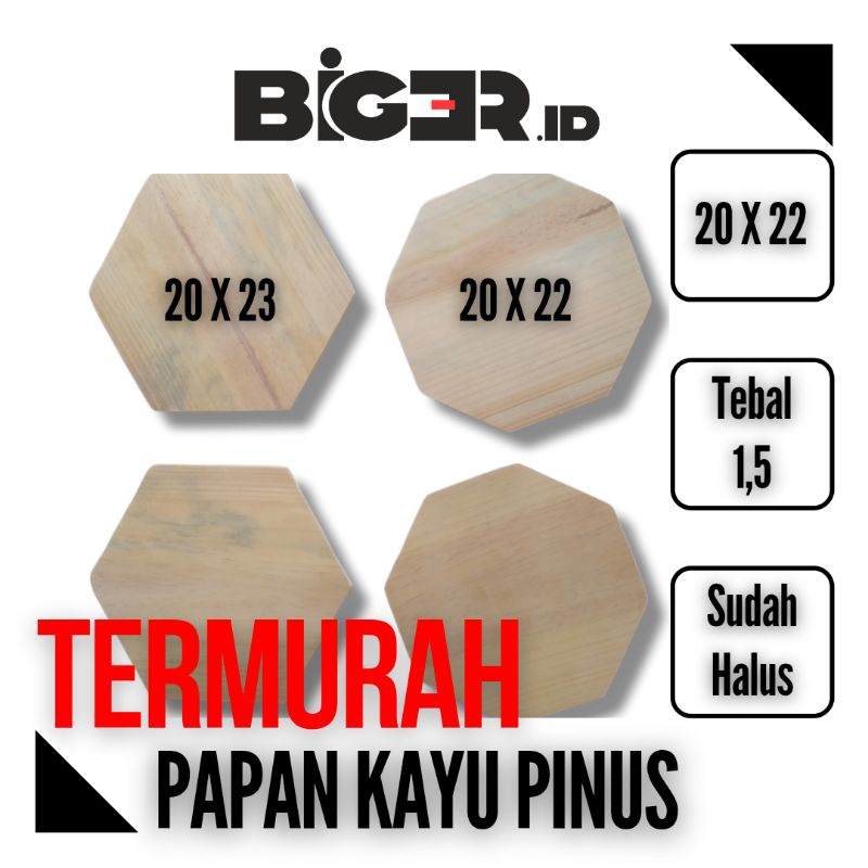 Jual Papan Kayu Pinus Hexagonal / Papan Kayu Pinus Segi Delapan Telenan ...