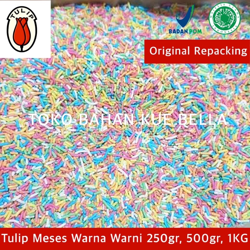 Jual Meses TULIP WARNA WARNI 1KG (REPACK) Chocorice Mix Rainbow ...