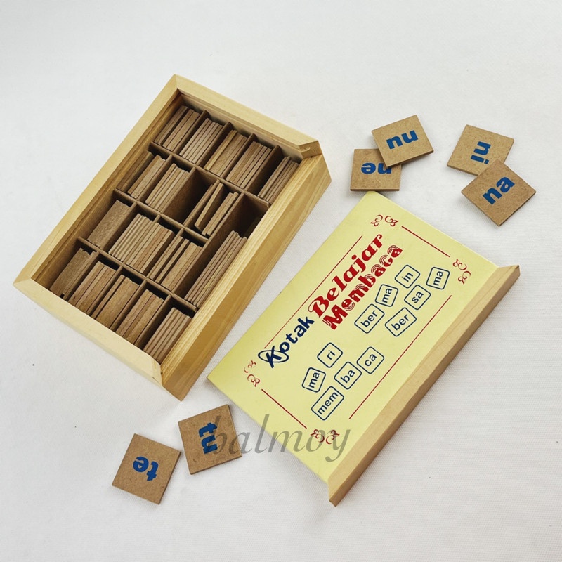 Jual MAINAN PUZZLE KAYU EDUKASI KOTAK BELAJAR MEMBACA 1036 | Shopee ...