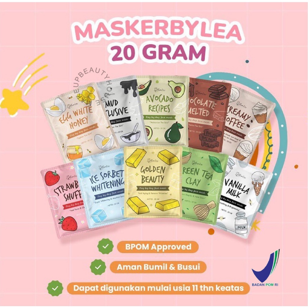 Jual LEA GLORIA Day By Day Face Mask 20gr - Masker Bubuk | Shopee Indonesia