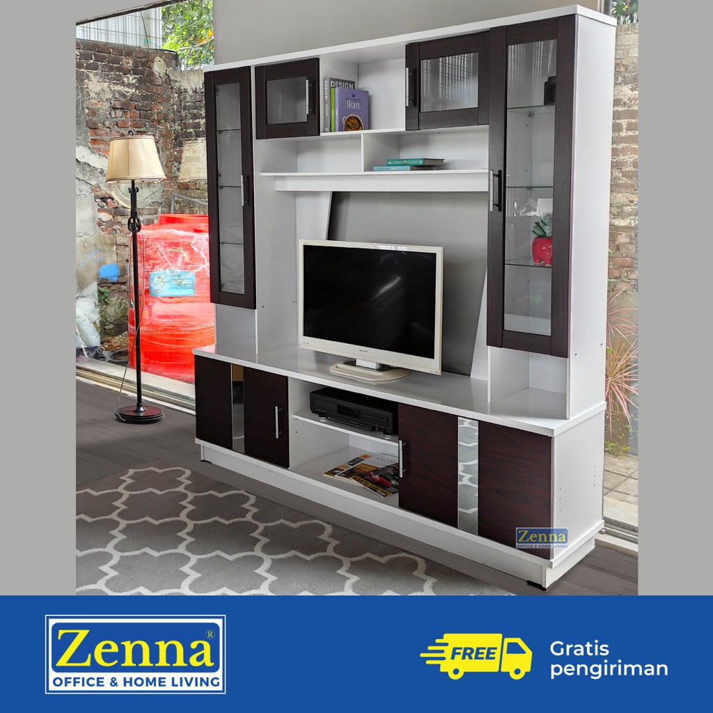 Jual Zenna Wall Unit TV 12 / TV Cabinet Besar / Meja TV Besar / Rak TV ...