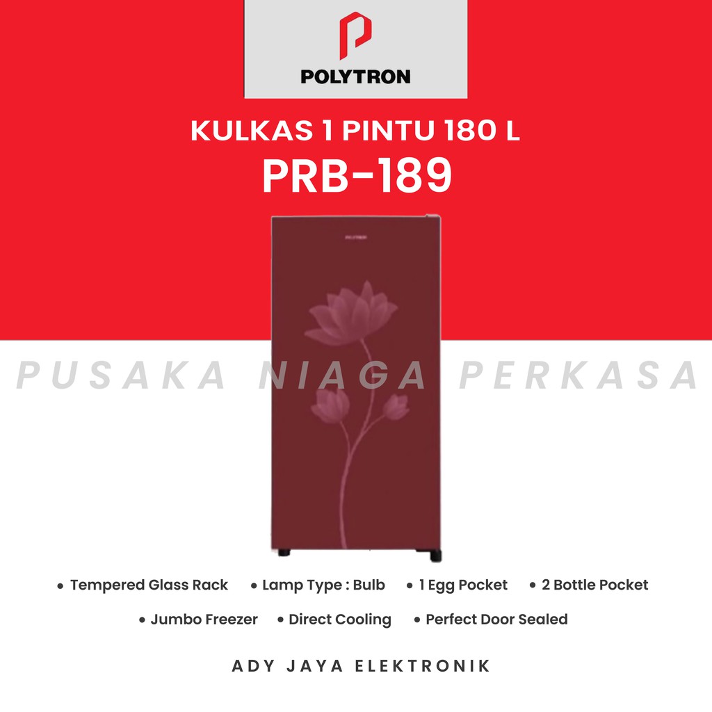 Jual KULKAS POLYTRON 1 PINTU PRB 189 B/R | Shopee Indonesia