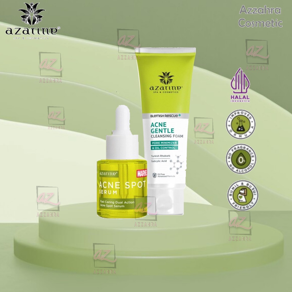Jual AZARINE Paket Anti Acne/Mengatasi Wajah Bruntusan - 2pcs ...
