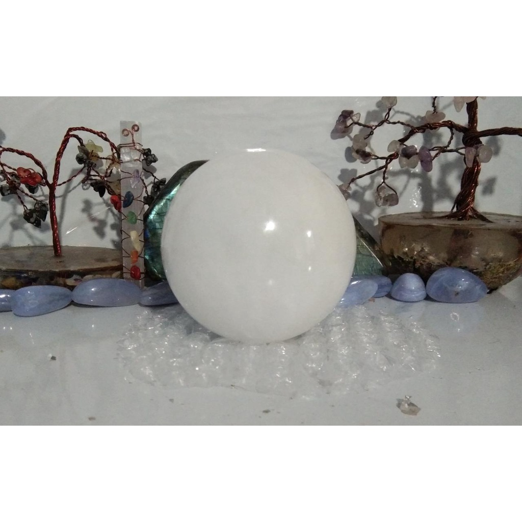 Jual Natural White Calcite Sphere 7,2 cm | Shopee Indonesia