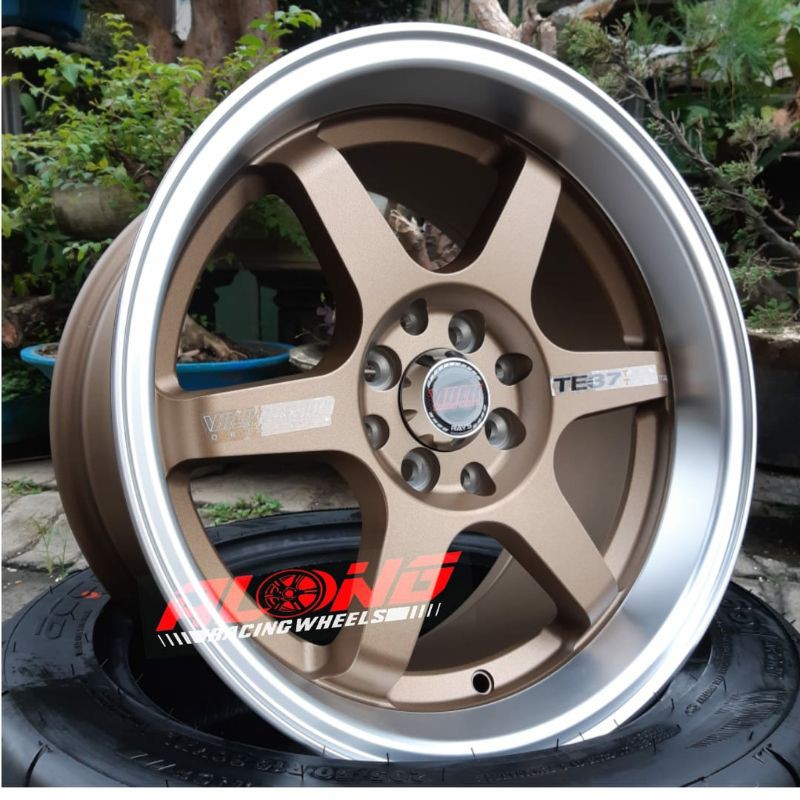 Jual Repl. VELG RAYS TE37 R16 TOKYO TIME ATTACK Bronze Lips Polish ...