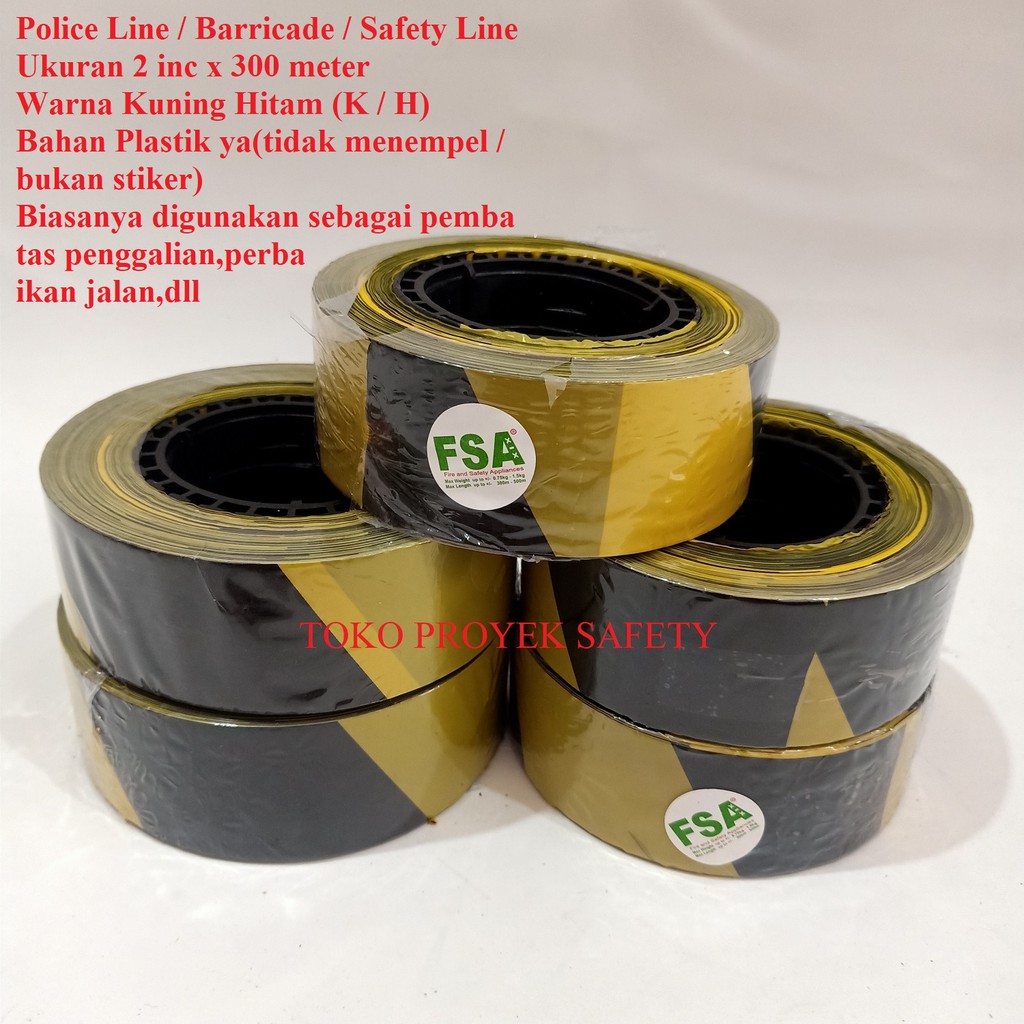 Jual POLICE LINE / GARIS POLISI / BARRICADE LINE / SAFETY LINE KUNING ...