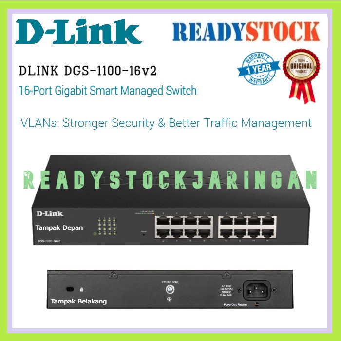 Jual DLINK DGS-1100-16V2 16-Port Gigabit Smart Managed Switch | Shopee ...