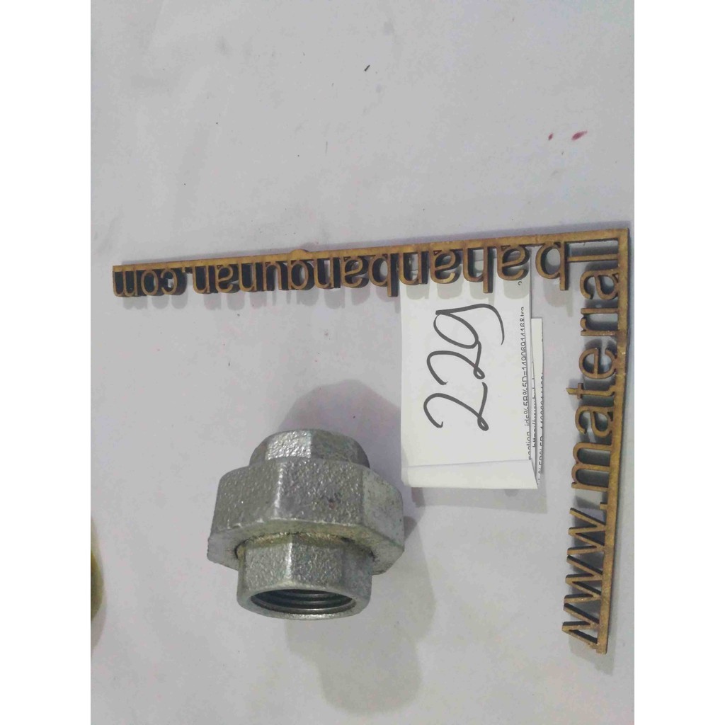 Jual water mur besi 3/4 inch watermur union socket galvanis watermoor ...