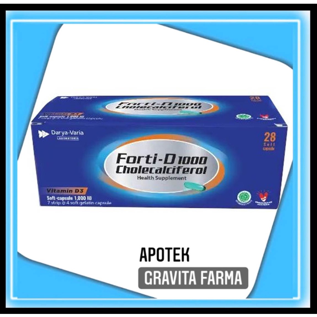 Jual Forti D 1000 IU 4 kapsul lunak - vitamin D | Shopee Indonesia