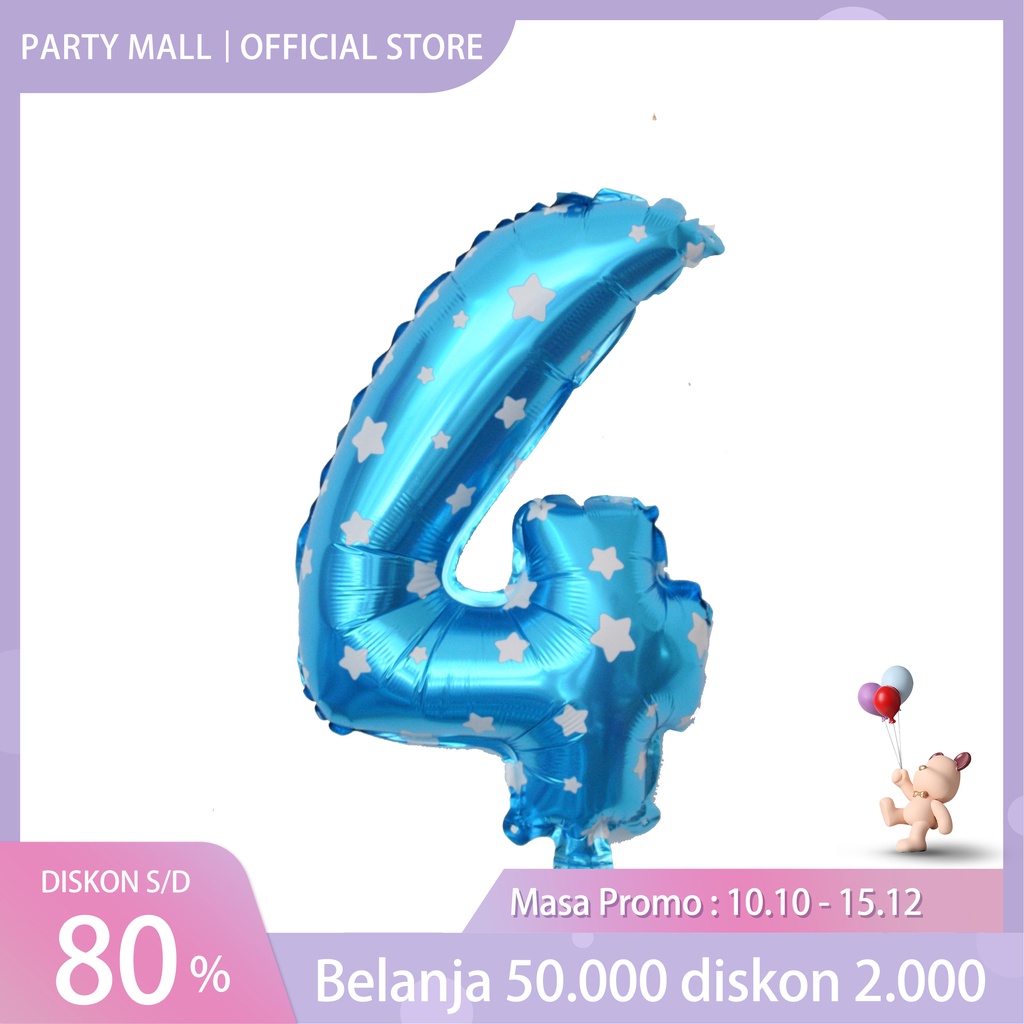 Jual Balon Foil Huruf Biru 16 Inch 40cm Abjad Alphabet A-Z Balon Foil ...