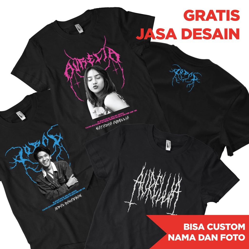 Jual Custom Kaos Desain Aesthetic / Kaos Bucin / Bisa ganti foto kamu ...