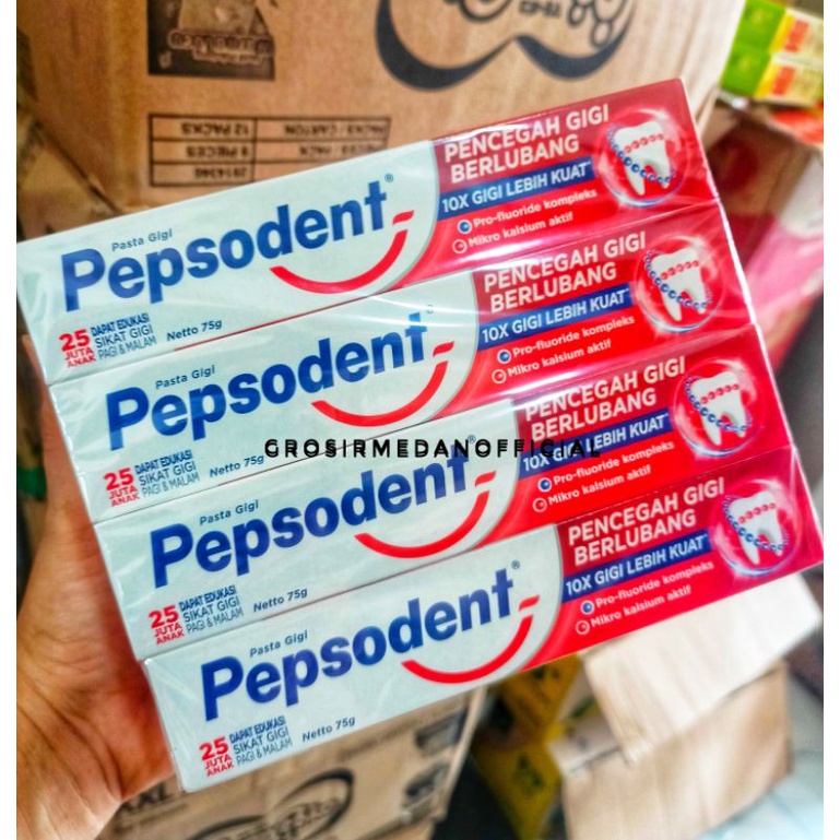 Jual PEPSODENT PASTA GIGI PENCEGAH GIGI BERLUBANG 75 G | Shopee Indonesia