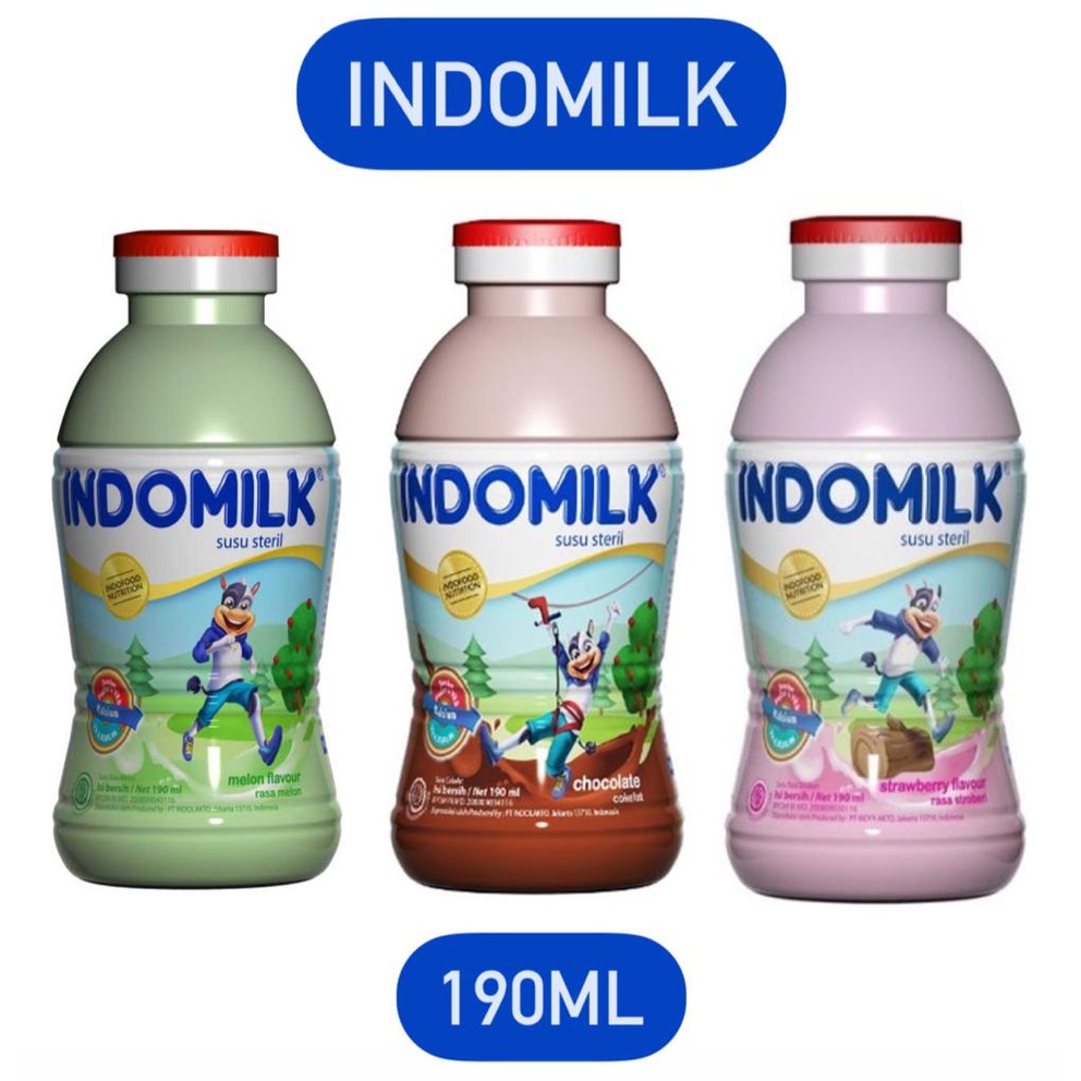 Jual SUSU INDOMILK BOTOL ALL VARIANT 190ML | Shopee Indonesia