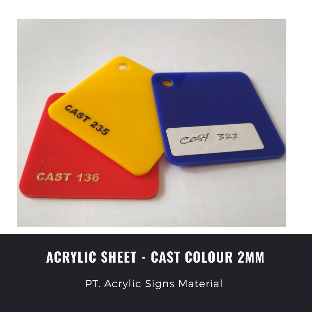 Jual Acrylic Sheet / Lembaran / CASTING COLOUR (merah, kuning, biru ...