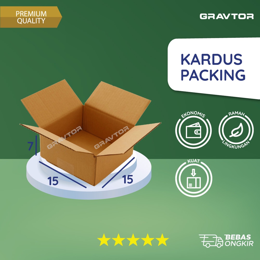 Jual Kardus Packing 15x15x7 - Karton Box Dus Kecil Polos Murah | Shopee ...