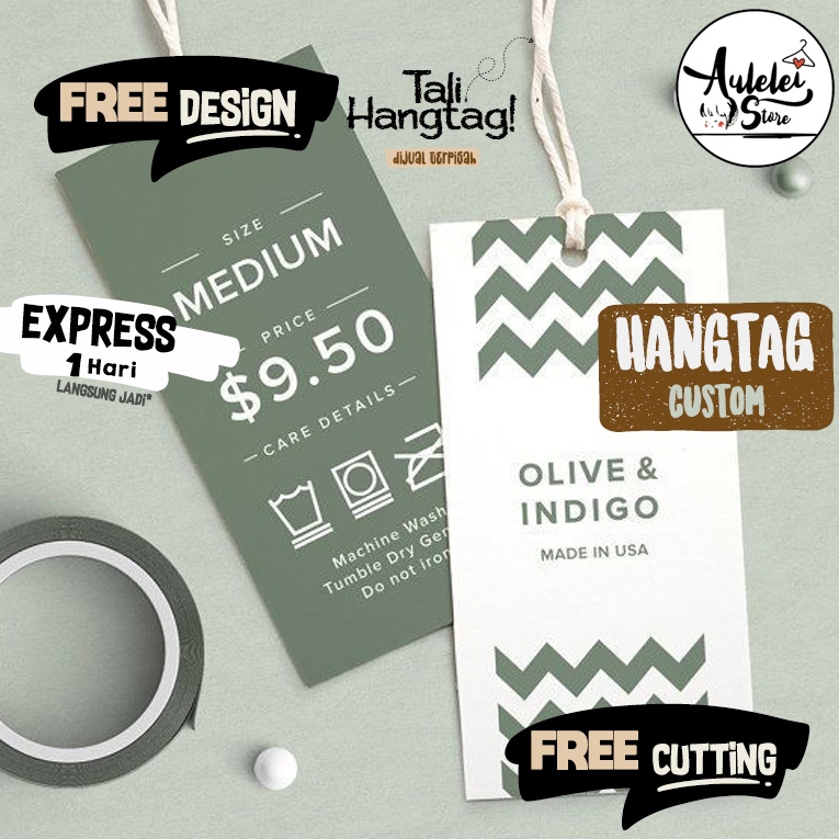 Jual Custom Hang Tag Baju - Label Baju - Cetak Hangtag Baju - Label ...