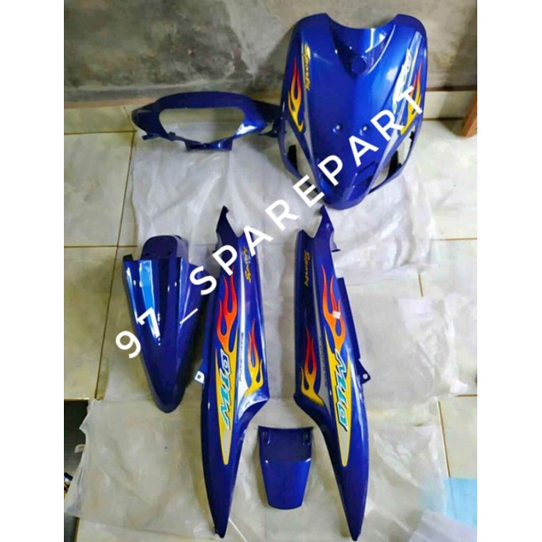 Jual COVER FULL BODY HALUS MIO SPORTY WARNA BIRU + STRIPING | Shopee ...
