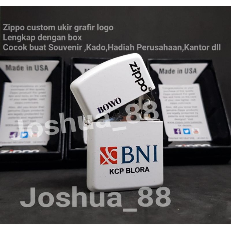 Jual Zippo Korek Api Custom Logo BNI Bisa Pesan Gambar Logo Sendiri ...