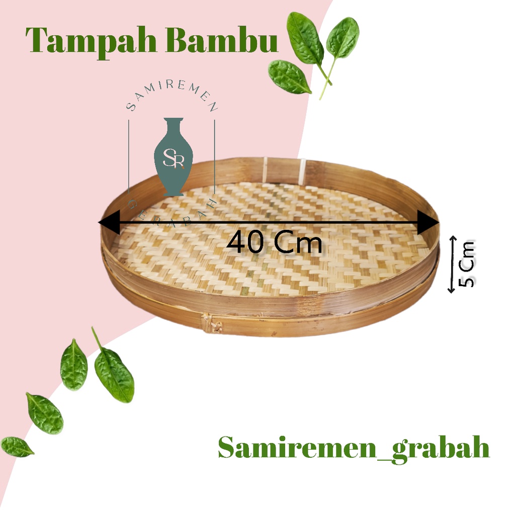 Jual Tampah Bambu Diameter 40/45/50 cm / Nampan Bambu | Shopee Indonesia