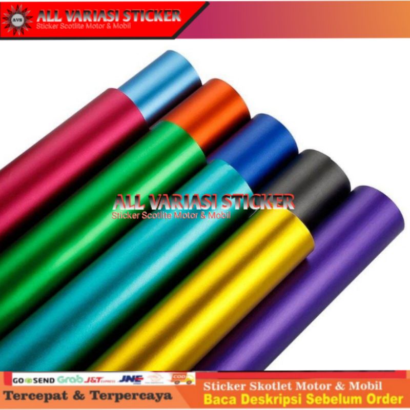 Jual Skotlet Satin Dop Mengkilap Matt Chrome L-45CmxP-50Cm Perekat Kuat ...