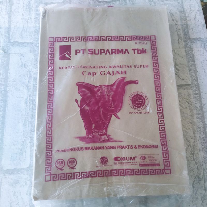 Jual KERTAS NASI CAP GAJAH ISI 250 LEMBAR | Shopee Indonesia