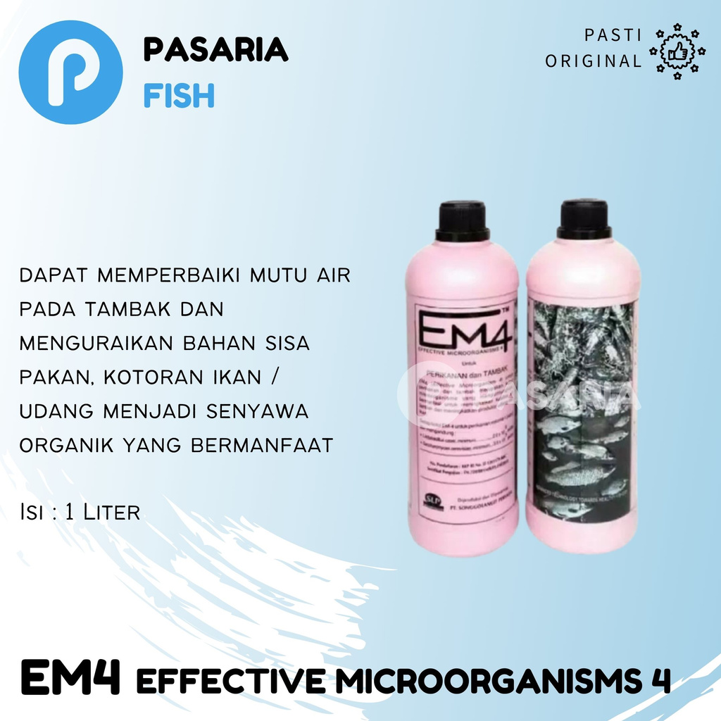 Jual EM4 1 LITER Obat/Cairan Untuk Perikanan/Tambak/Kolam Memperbaiki ...
