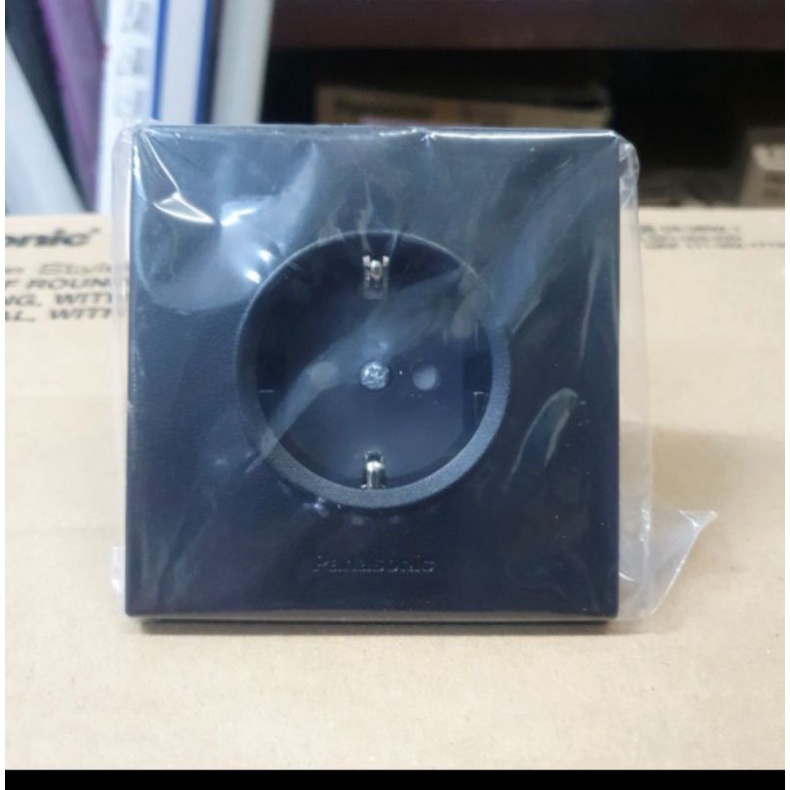 Jual panasonic hitam black silver putih stop kontak inbow minimalis ...