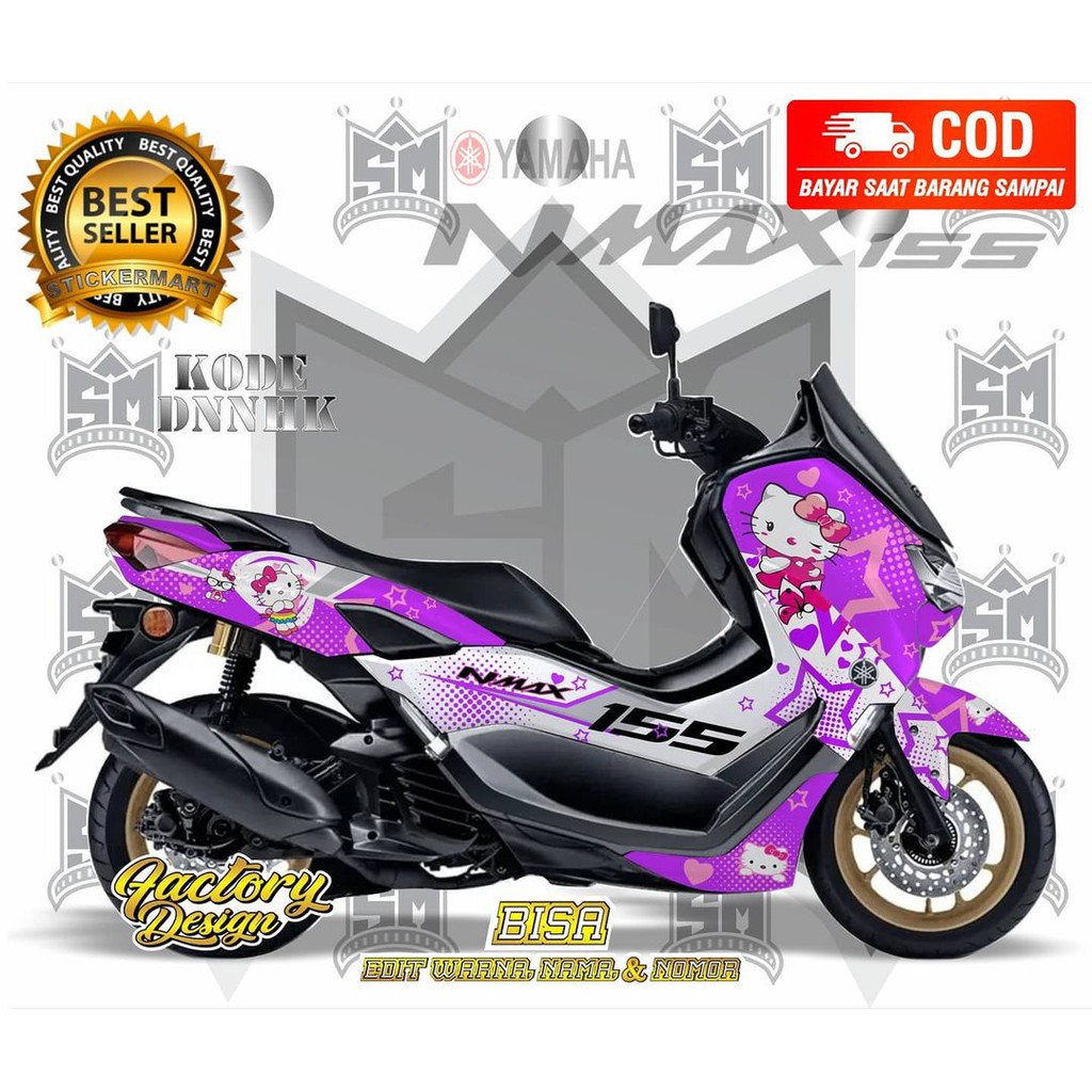 Jual Sticker decal full body Yamaha Nmax Karakter Hello Kitty Pink ...