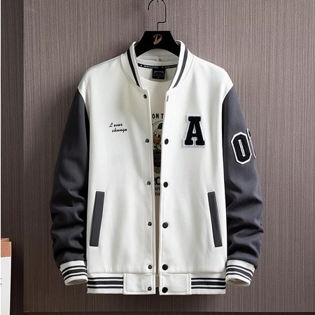 Jual A EVER JAKET BASEBALL VARSITY UKURAN XXL OVERSIZE FLEECE | Shopee ...