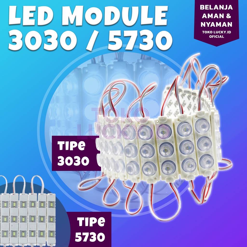 Jual Lampu LED Modul 3 Mata SMD5730 3030 IP65 Waterproof DC12V | Shopee Indonesia