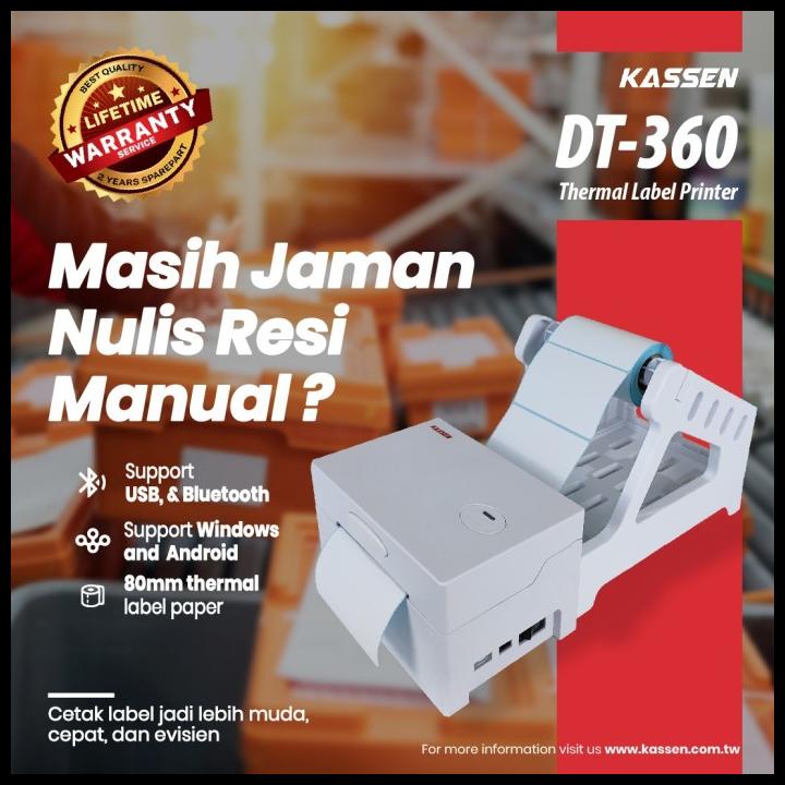 Jual Printer Cetak Label Alamat Pengiriman Online Shop Dt360 Lebar 4 ...