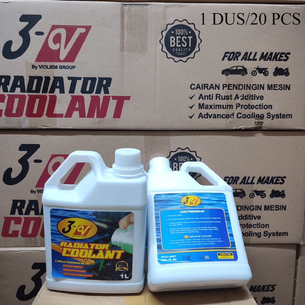 Jual AIR RADIATOR COOLANT 3V 1 DUS 20 PCS | Shopee Indonesia