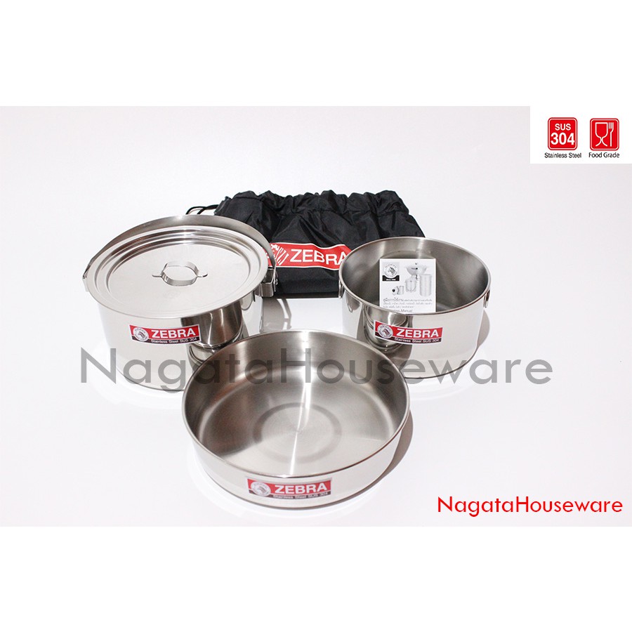 Jual Panci Masak Stainless / Panci Zebra / Piring Stainless / 4 pcs ...