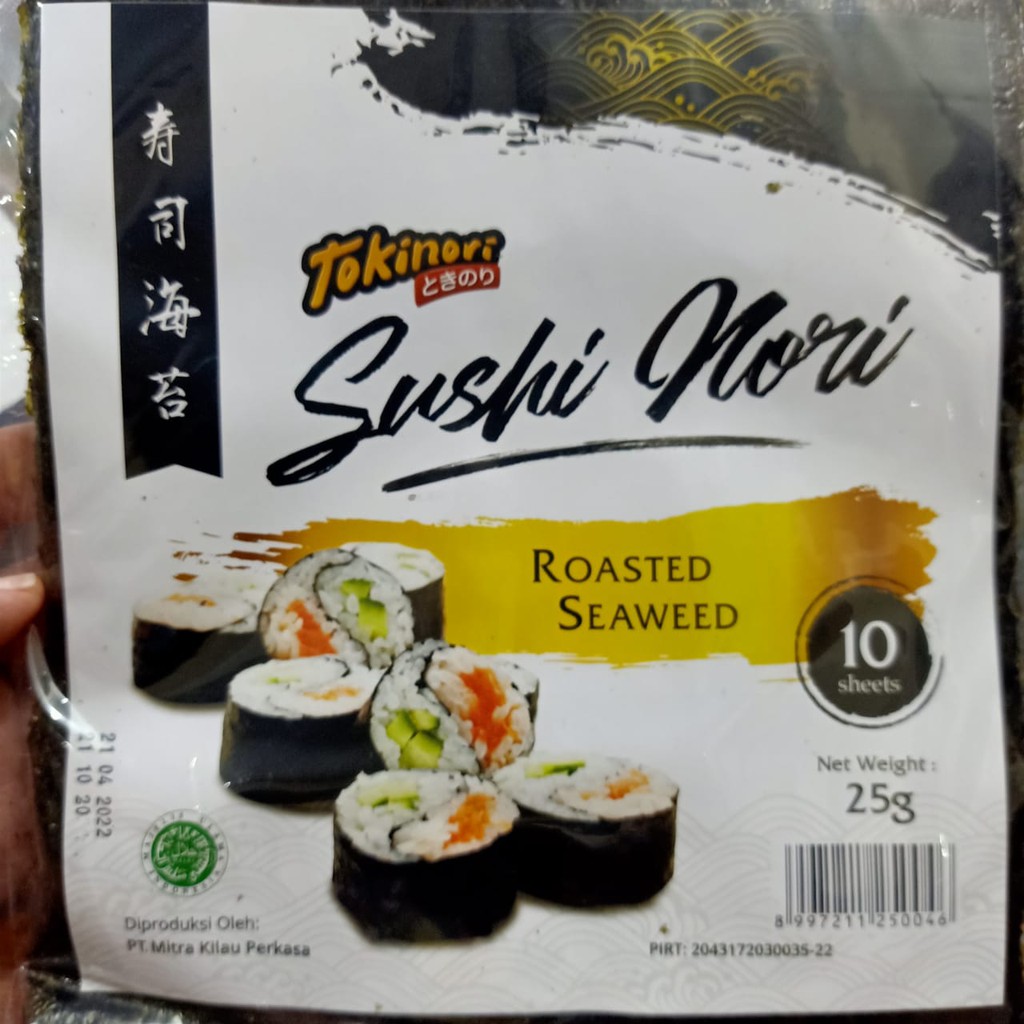 Jual TOKINORI SUSHI NORI 10 SHEETS ( 25 GRAM) | Shopee Indonesia