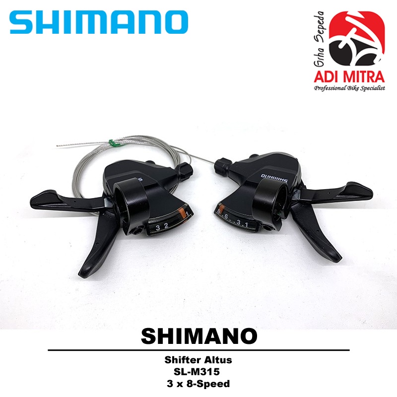 Jual Shimano Altus SL-M315 Shifter Shift Lever Flat Bar 3x8 Speed | Shopee Indonesia