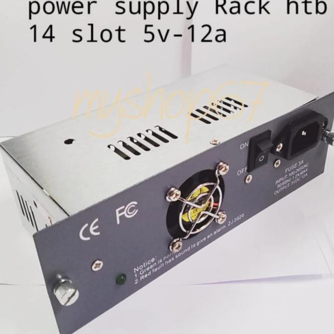 Jual Power Supply Rack Htb 5V-12A 14 Slot/Adaptor Rack Htb 5V -12A ...