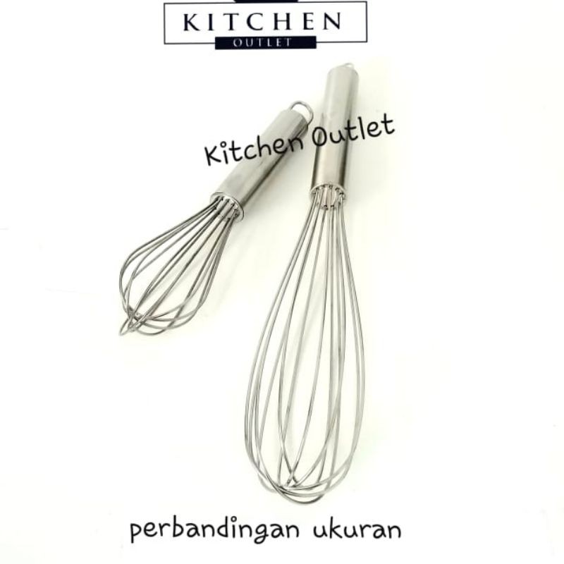 Jual Whisk Kocokan Telur Adukan Pengaduk Adonan Stainless 24Cm | Shopee ...