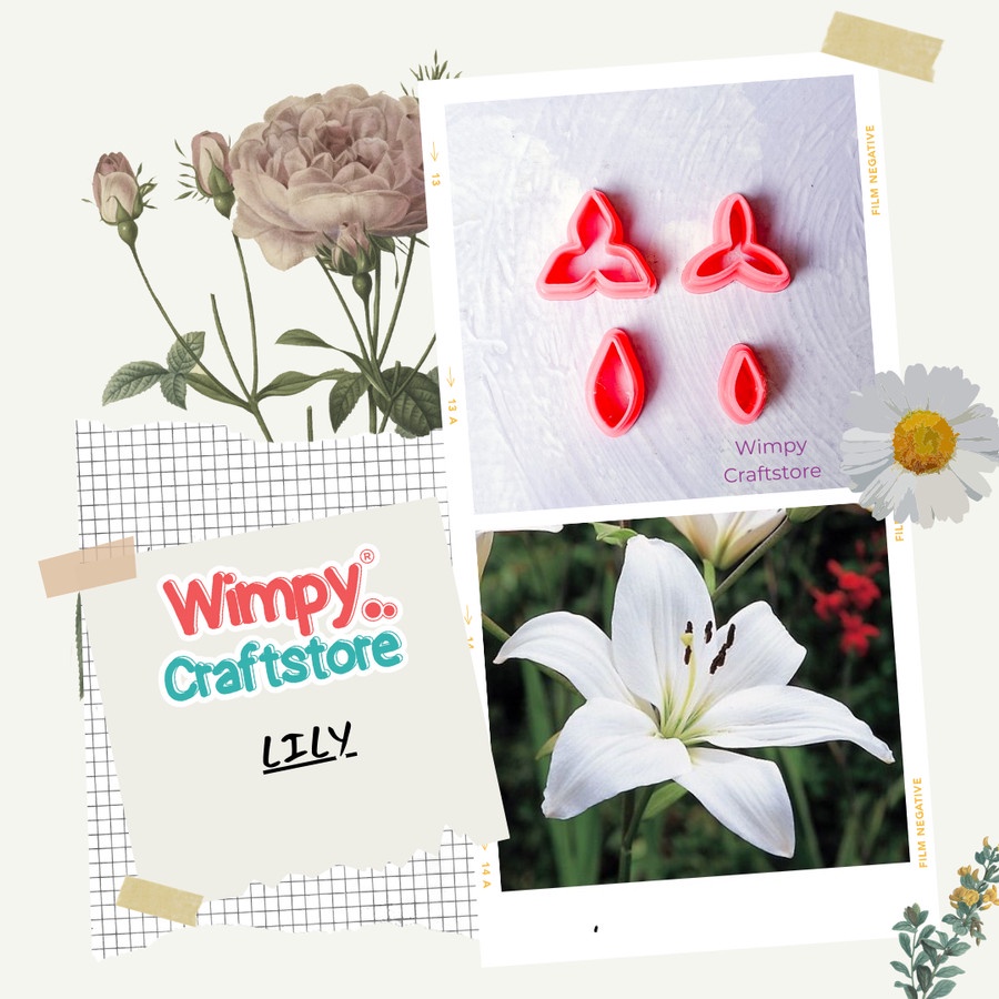 Jual Wimpy Cetakan Cutter Bunga Lily Cetakan Kue Kering Clay Cutter ...