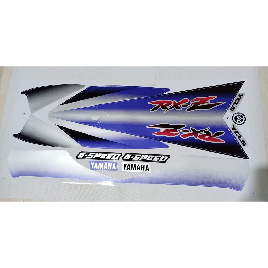 Jual STIKER BODI RXZ LAMA. STRIPING BODY YAMAHA RXZ MILE WARNA BIRU ...