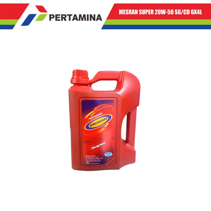 Jual Oli Pertamina Mesran Super 4 Liter 20W-50 SG/CD 6x4L | Shopee Indonesia