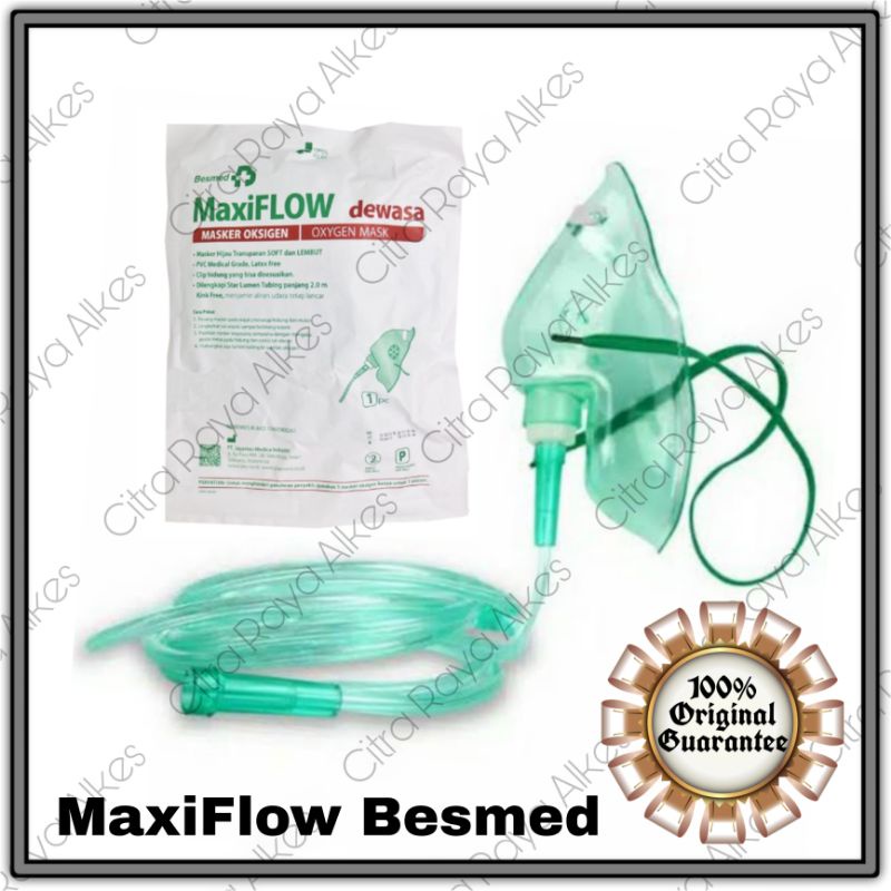 Jual MASKER OKSIGEN/MAXIFLOW DEWASA BESMED /MAXIFLOW ADULT BESMED ...