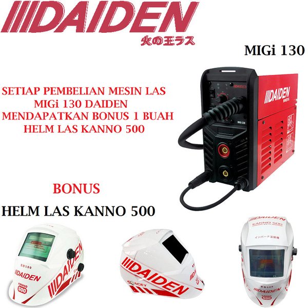 Jual Mesin Mini MIG MIGI DAIDEN 130 Trafo Las Inverter Travo CO2 dg ...