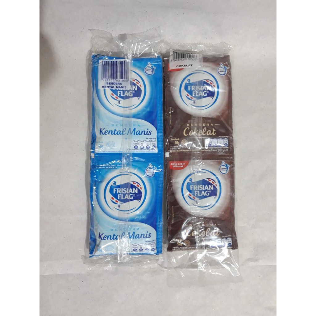 Jual Susu Kental Manis Frisian Flag Kemasan Sachet 40gr (1 Pak isi 6 ...