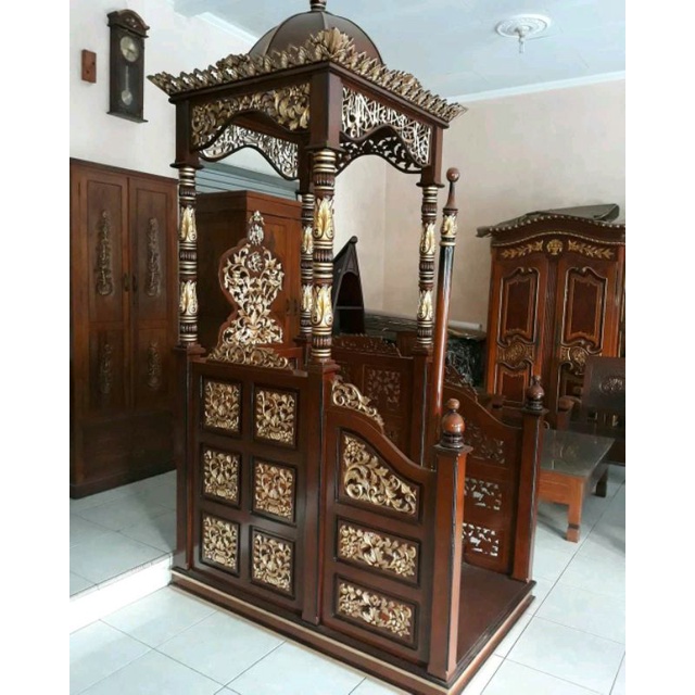 Jual Mimbar masjid kubah/mimbar/podium kayu jati/mimbar masjid ukir ... Jual Mimbar masjid kubah/mimbar/podium kayu jati/mimbar masjid ukir ...