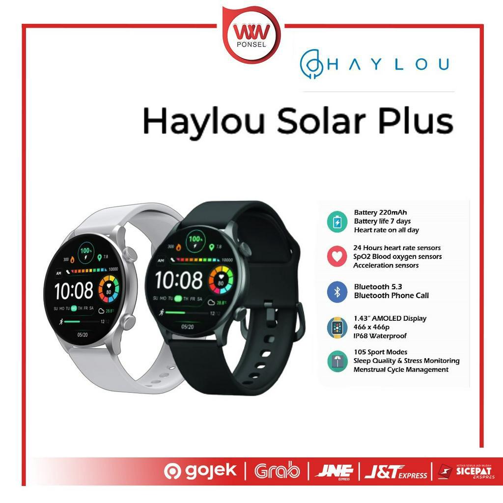 Jual Haylou LS16 SOLAR PLUS 1.43inch AMOLED HD SpO2 IP68 Sport Smart ...