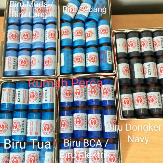 Jual Benang Extra warna Biru | Shopee Indonesia