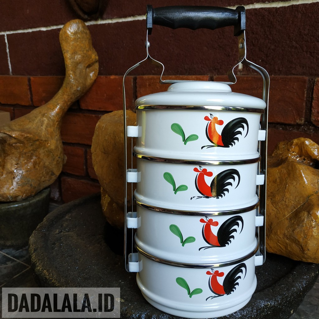 Jual Rantang Makan Susun 4, Bahan Enamel. Model Ayam Jago Kukuruyuk ...