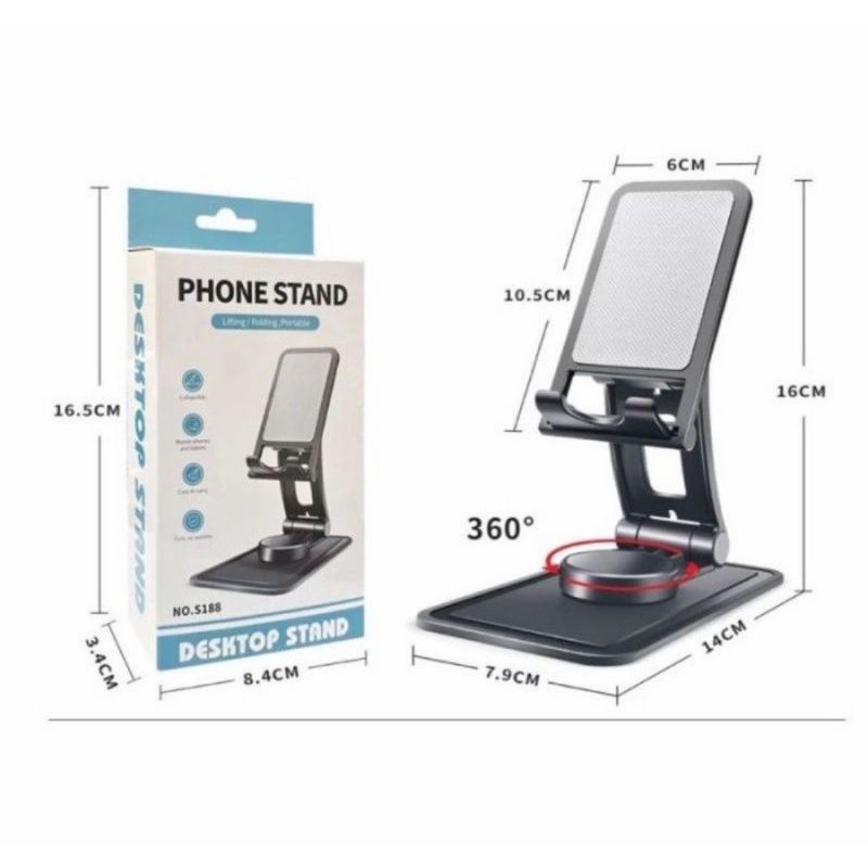 Jual HOLDER HD45 STAND HP /PEJANGGAH HP DI MEJA BISA PUTAR 360 DERAJAT ...